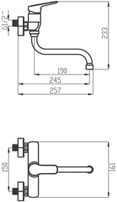 Novaservis - Dřezová/umyvadlová baterie METALIA lesklý chrom