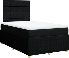 Box spring postel s matrací černá 120x200 cm textil 3292025