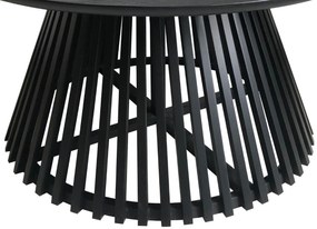 Hoorns Černý borovicový konferenční stolek Tasset 80 cm