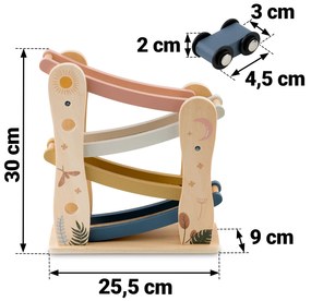 Dřevěná skluzavka s autíčky NK-855 Nukido