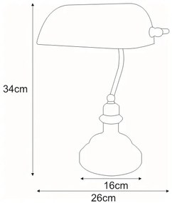 Stolní lampa K-8042 z řady BANK