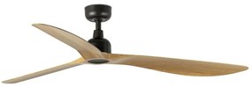 FARO Barcelona FARO 34360 - Stropní ventilátor OUTWOOD L hnědá/černá pr. 150 cm IP44 + DO 34360