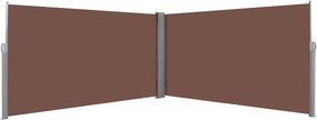 Zatahovací boční markýza / zástěna 160 x 600 cm hnědá 143681