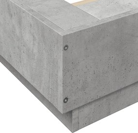 Rám postele betonově šedý 120 x 190 cm kompozitní dřevo 3281234