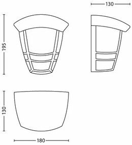 Philips 15387/30/16 - Venkovní nástěnné svítidlo MYGARDEN CREEK 1xE27/60W/230V IP44