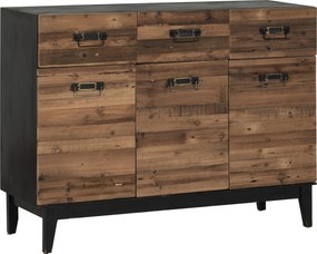 XXXLutz ŠIROKÁ KOMODA, jedle, přírodní barvy, černá, 120/90.5/41 cm Livetastic - Online Only komody - 000089006201