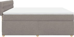 Box spring postel s matrací taupe 180x200 cm textil 3289070