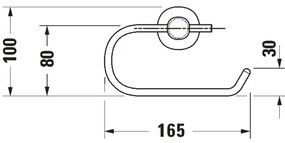 Duravit 99264600 - Držák toaletního papíru D-CODE matná černá