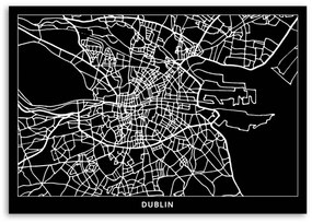Gario Obraz na plátně Plán města Dublin Rozměry: 60 x 40 cm