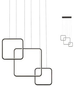 Redo 01-2098 - LED Stmívatelný lustr na lanku THAI LED/66W/230V 3000K černá