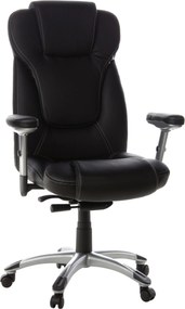 XXXLutz KANCELÁŘSKÉ KŘESLO, vzhled kůže, černá, barvy stříbra MID.YOU - Online Only kancelářské židle - 001918005901