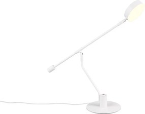 Matně bílá LED stolní lampa s ohybatelnou konstrukcí (výška 64 cm) Manduro – Trio