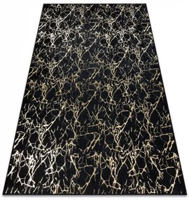 Dywany Luszczow Dětský kusový koberec MIRO 11111.2106 pratelný  Mramor, glamour protiskluz, černý / zlatý Rozměr koberce: 120 x 170 cm