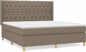 Box spring postel s matrací taupe 160x200 cm textil 3132245