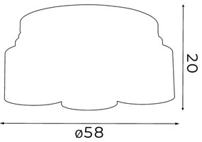 Přisazený lustr FRODI 5xE27/60W/230V černá