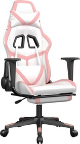 vidaXL Herní židle s podnožkou umělá kůže [3143684] Barva: Černo-modrá