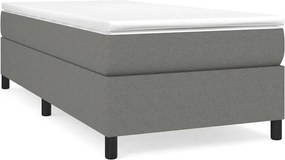 Box spring postel s matrací tmavě šedá 90x200 cm textil 3144392