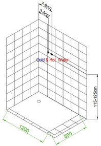 BPS-koupelny Hydromasážní box HYD-AL120 pravý, 120x80 cm, černá/transparent