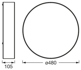 Stropní svítidlo Ledvance Orbis Paris Ø 48 cm bílé