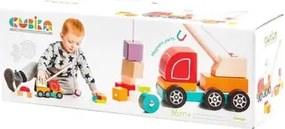 CUBIKA 13982 Autojeřáb s magnetem - dřevěná skládačka / 14 dílů / od 3