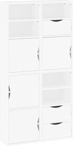 Boční skříňky 4 ks "ODDA" Bílá 40x24x79 cm Borovicový masiv 3365351