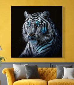 Obraz na plátně - Bílý Tygr FeelHappy.cz Velikost obrazu: 100 x 100 cm
