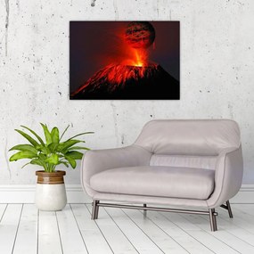 Skleněný obraz vulkánu (70x50 cm)