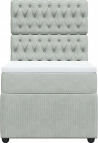 Box spring postel s matrací světle šedá 90x190 cm samet 3292220