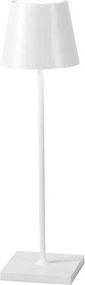 FAN LED-DRINK-BCO Nabíjecí venkovní stolní svítidlo DRINK bílá, kov, LED 2,2 W, 190 lm, 3000 K, stmívatelné, IP54, 36 x 11 cm - FANEUROPE