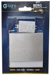 Schodišťové LED svítidlo Berg, 1x LED 0,6w, 3000k, s