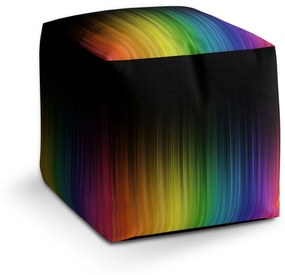 Sablio Taburet Cube Duhová záře: 40x40x40 cm