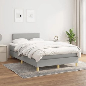 Box spring postel s matrací světle šedá 120x190 cm textil 3269765