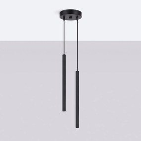 Sollux Lighting Závěsná lampa ARCHE 2P černá