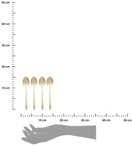 Dezertní lžička Gold sada 4ks