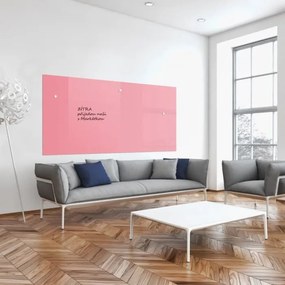 Růžová perlová skleněná magnetická tabule Smatab® - 100 × 200 cm