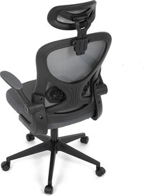 Ergonomická kancelářská židle ALEXANDRE - šedá síťovina