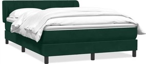 Box spring postel s matrací tmavě zelená 160x220 cm samet 3317574