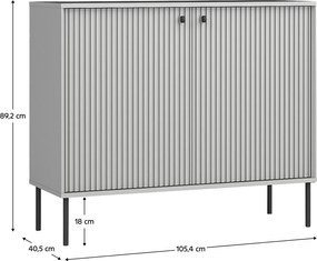 Skříňka ARIS 2D, šedá