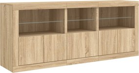 Příborník s LED osvětlením dub sonoma 162 x 37 x 67 cm 3208997