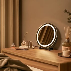 BRILAGI - LED Stmívatelné make-up zrcadlo CALIFORNIA LED/17W/230V pr.42 cm černá