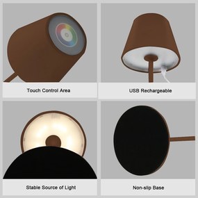 VELAMP Dobíjecí stolní RGB lampa TL1908-C s dotykovým spínačem