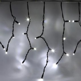 Easy Fix venkovní LED rampouchy, světelné, 300 × 90 cm, ledově bílá, 174 diod, černý kabel, IP67, prodlužovací