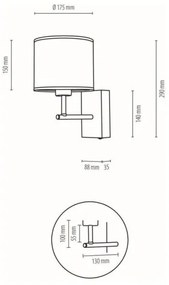 Spot-Light 57191974 - Nástěnná lampa BOHO 1xE27/25W/230V dub