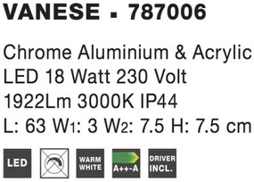 LED nástěnné svítidlo Vanese 63