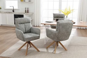 Designová otočná židle Maddison zelená / dub