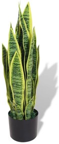 Umělá rostlina sansevieria s květináčem 65 cm zelená