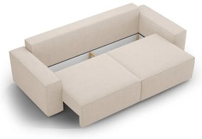 Béžová rozkládací pohovka z textilie bouclé 247 cm Jodie – Micadoni Home