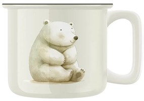 Keramický retro hrnek "Lední medvěd", Keramický retro 500 ml