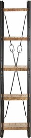 Knihovna s 5 policemi 40 x 30 x 180 cm masivní mangovník 320616