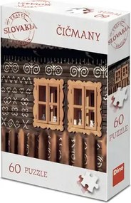 DINO Puzzle Turistická edice Slovensko: Čičmany / 60 dílků / 23,5 × 21